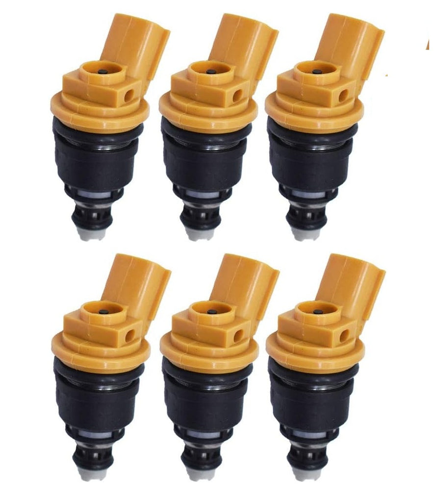 Genuine 550 555cc fuel injectors x 6 for Nismo Nissan Skyline R33 RB25 ...