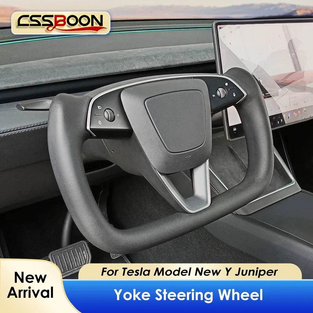 New Model Y Modified Yoke Steering Wheel with Heating for Tesla Custom ...