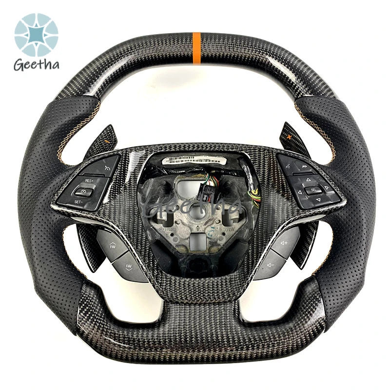 Carbon Fiber Steering Wheel for Chevrolet Corvette C7 Camaro Modificat ...