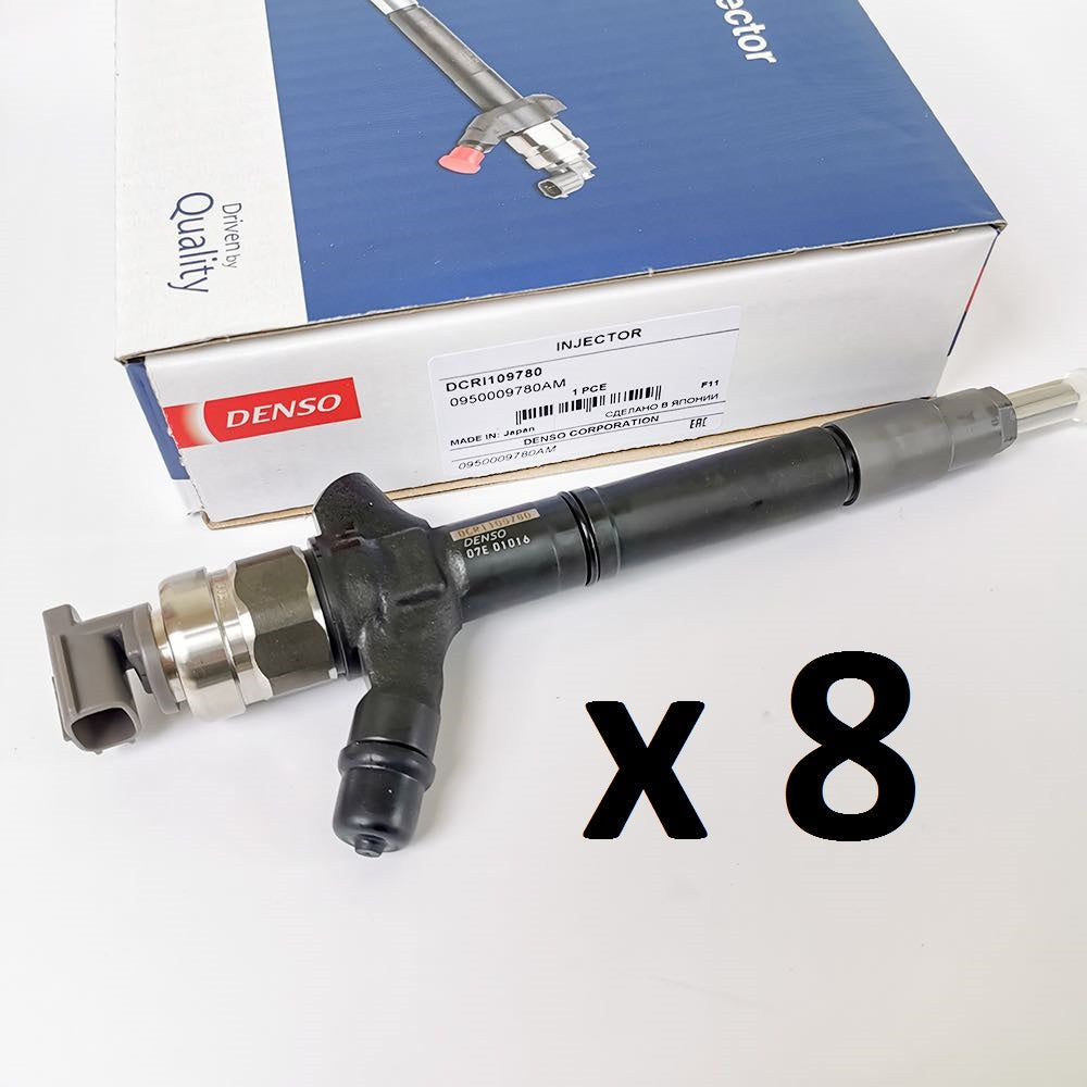 8 *DENSO* DIESEL INJECTORS for TOYOTA LANDCRUISER V8 200 SERIES 1VD-FT ...