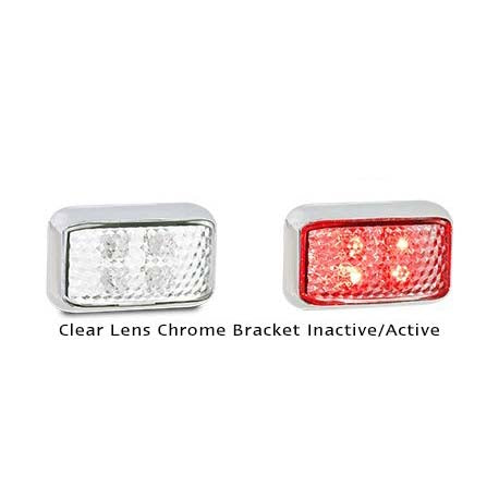 LED Autolamps 35CCRM 12-24 Volt Rear End Outline Clear Chrome Bracket ...