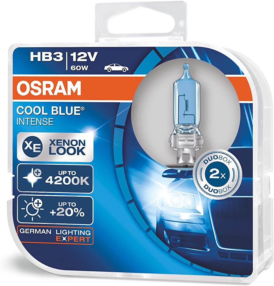 OSRAM 9005CBI-DUO COOL BLUE INTENSE HB3, halogen headlamp bulbs – e ...