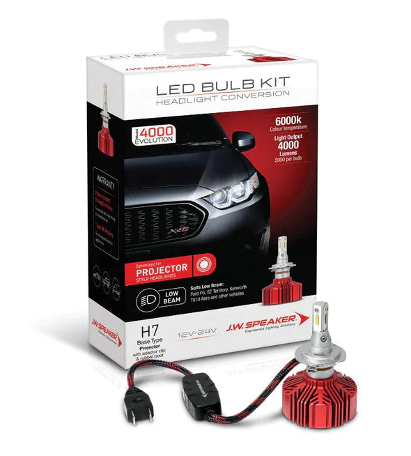 H7 Projector Light JW Speaker 4000 series 6000k white LED Headlight Ki ...