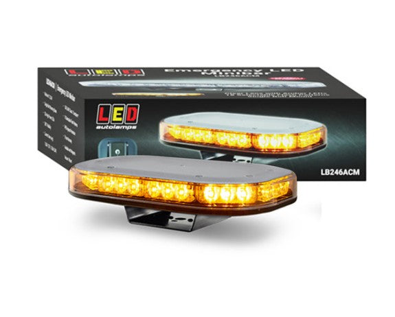 LED Autolamps LB246ACM 12/24V Amber Emergency Mini Light Bar Clear Len ...